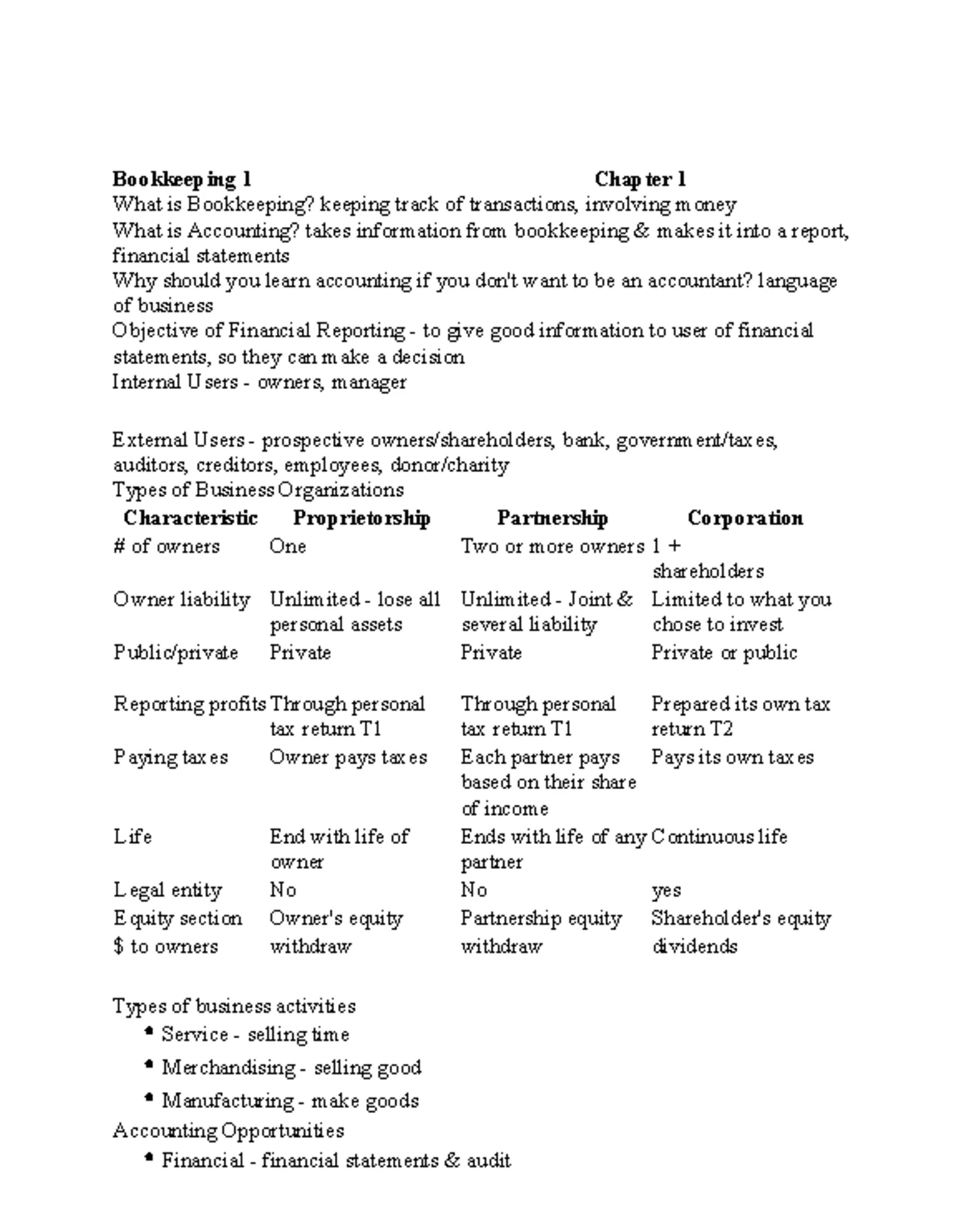 Accounting 1: Chapter 4 - The Simple Ledger Review & Exercises - Studocu