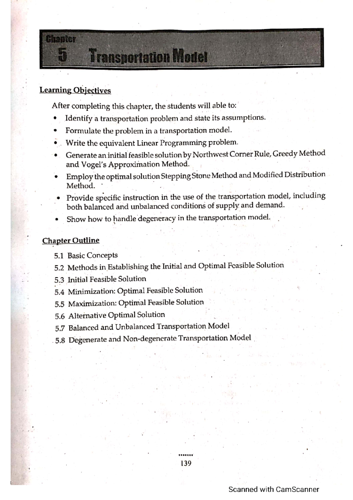 Chapter 5 Linear Programming: Transportation Model - BS Accountancy - Studocu