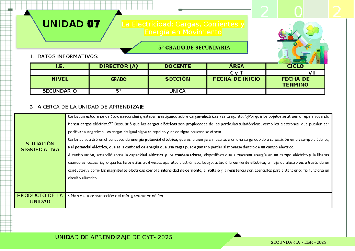 UNIDAD 07: La Electricidad - Cargas, Corrientes y Energía en Movimiento ...