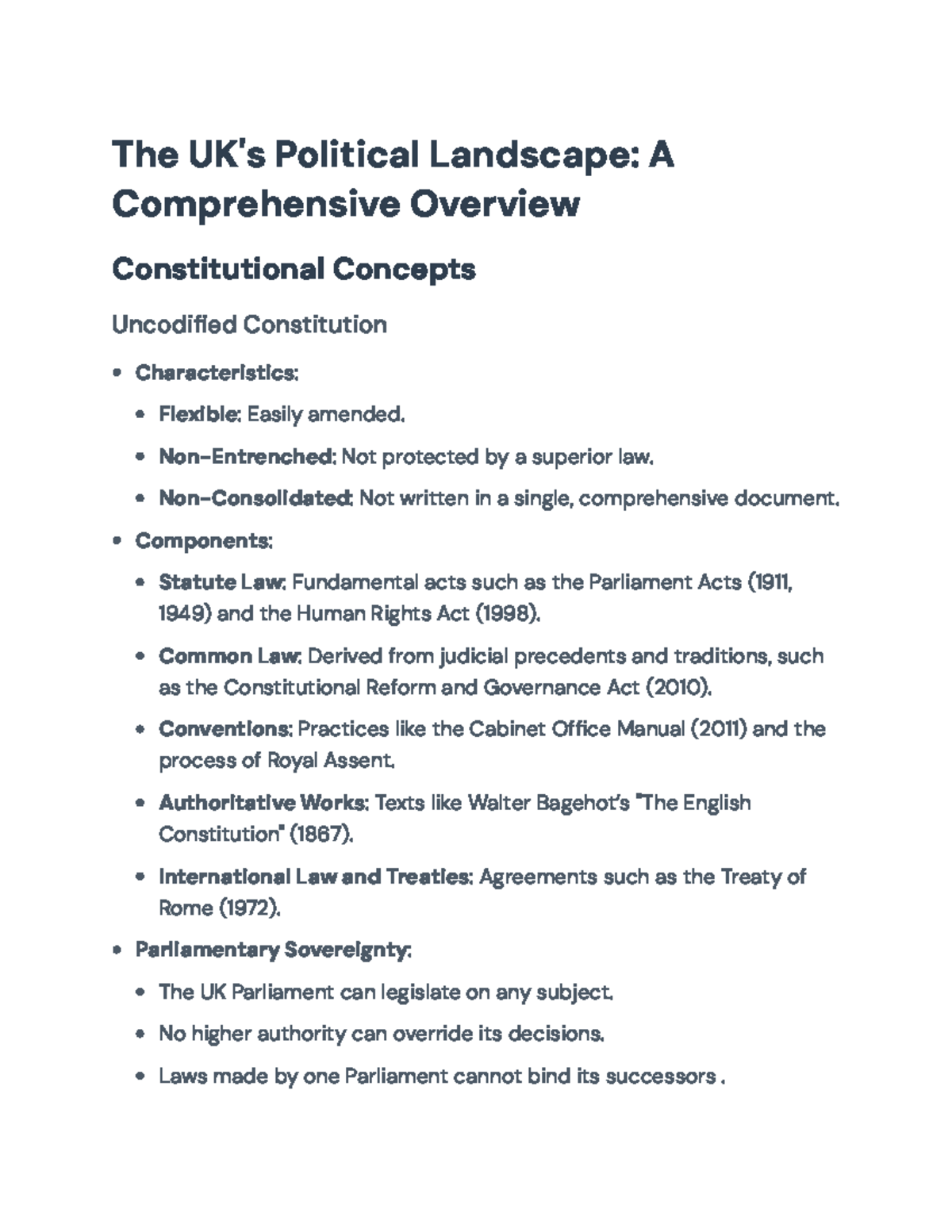 The UK's Political Landscape: A Comprehensive Overview of Governance ...