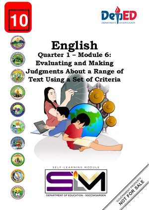English 10 Quarter 1 Module 2 - English Quarter 1 – Module 2: The ...