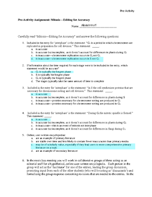 Kami Export - Pre Activity Alien DNA - Pre-Activity Pre-Activity ...