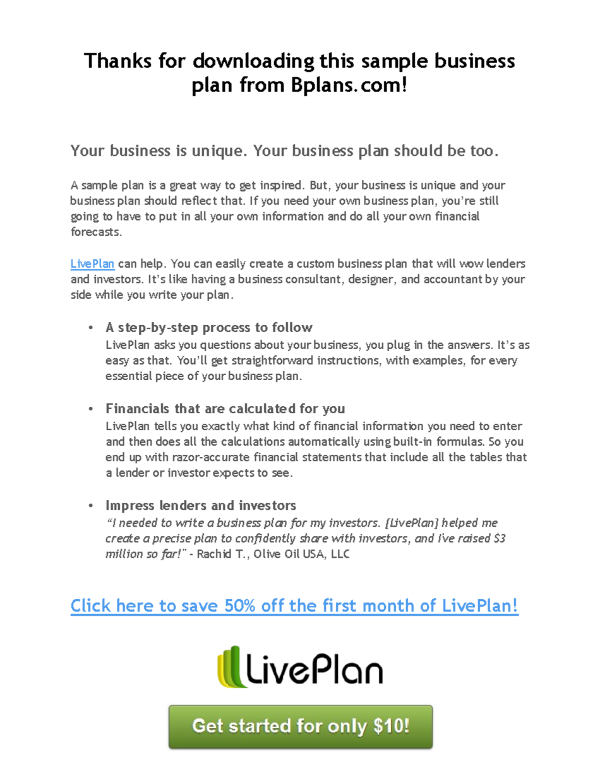 Plastics recycling business plan - Thanks for downloading this sample ...