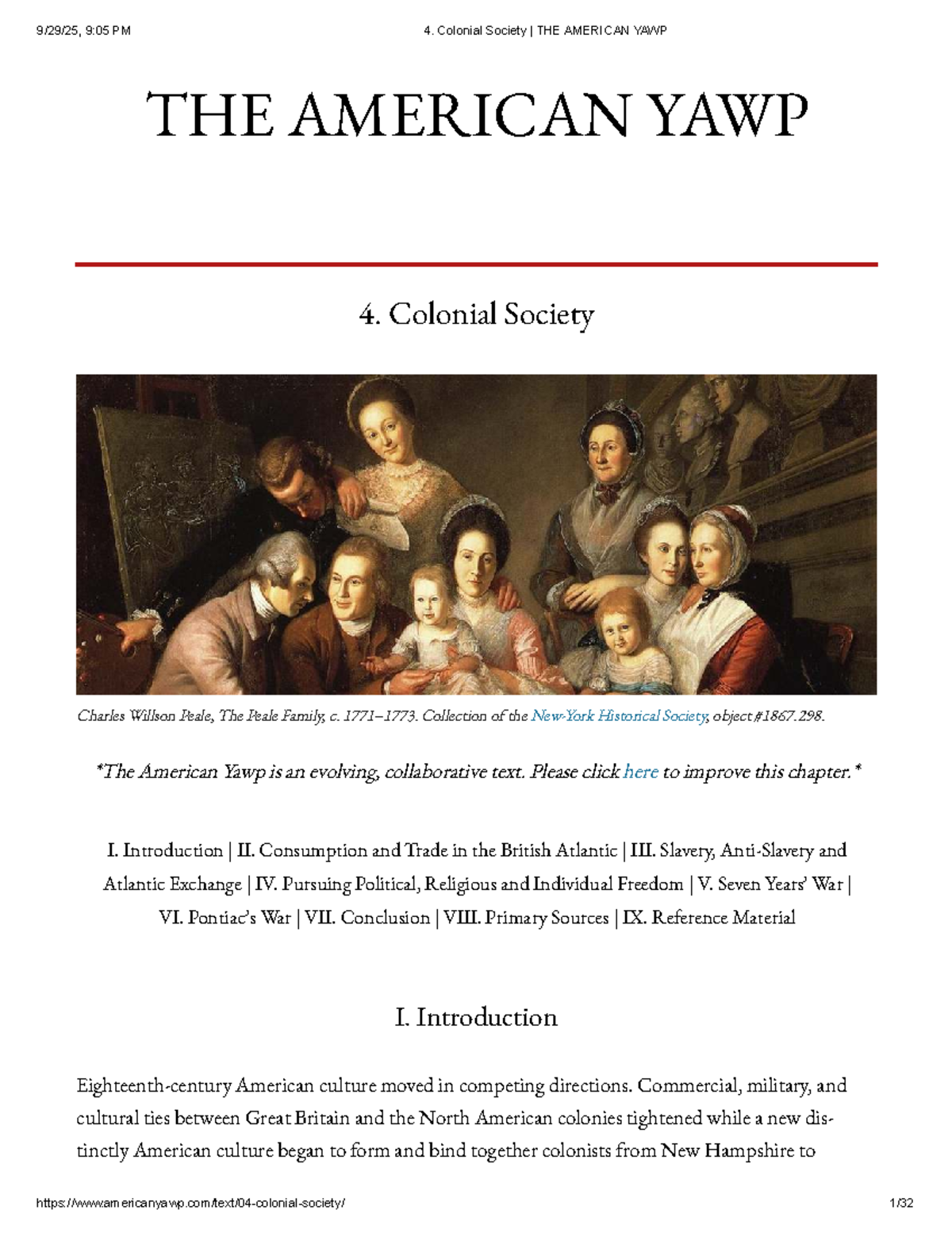 Colonial Society Overview - The American Yawp (Chapter 4) - Studocu