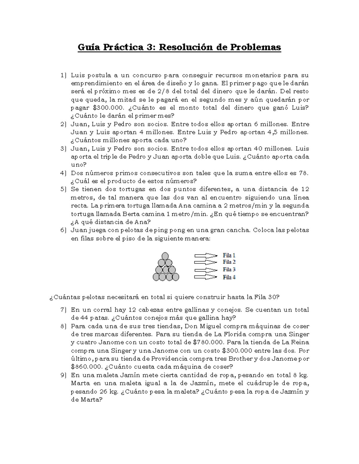 Guía Práctica 3: Resolución de Problemas Matemáticos - Studocu