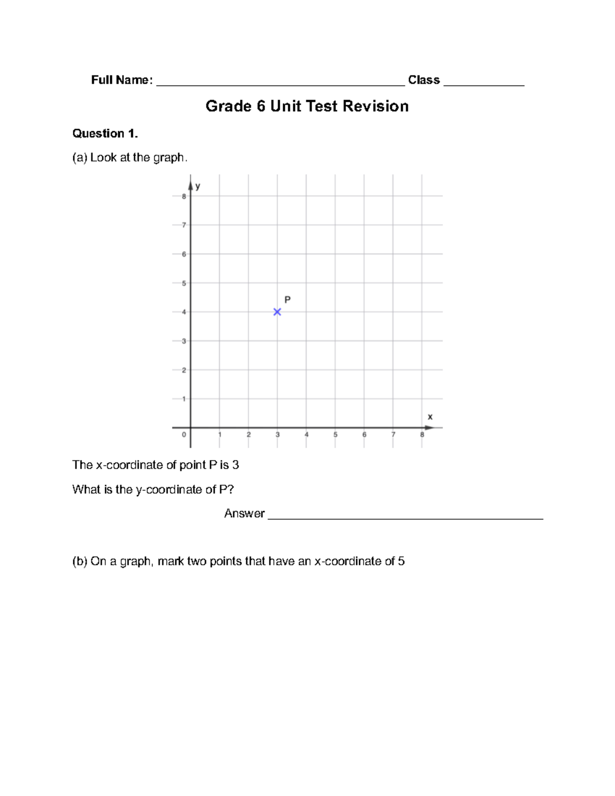 UT2-Practice 2: Grade 6 Unit Test Revision Questions and Answers - Studocu