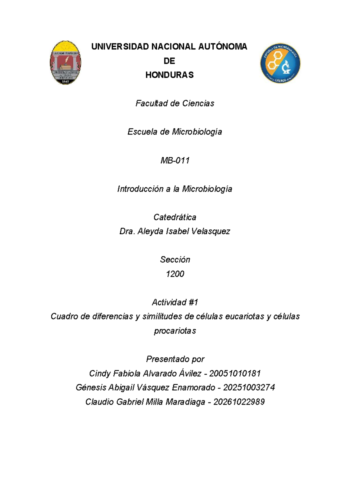 Cuadro de Diferencias y Similitudes: Células Eucariotas vs Procariotas ...