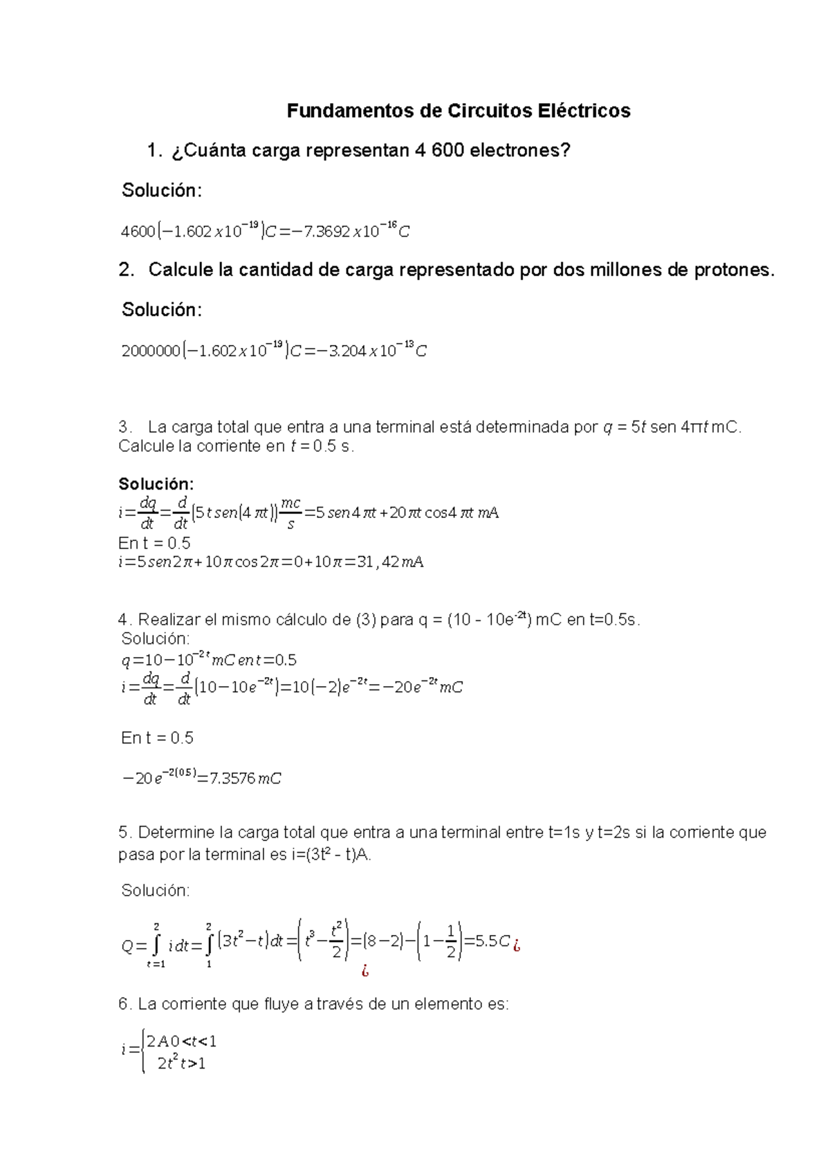 Ejercicios Resueltos de Fundamentos de Circuitos Eléctricos (FCE) - Studocu