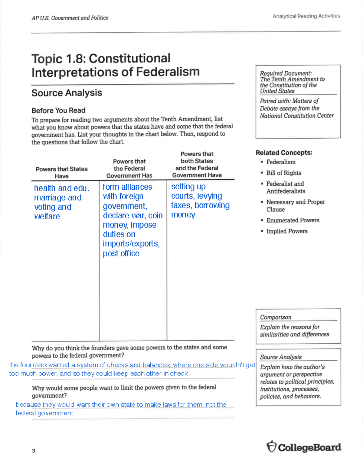 10th Amendment Federalism Analysis: Education, Marriage & Voting - Studocu