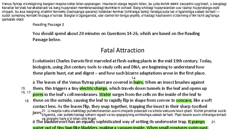 Venus Flytrap: Evolution and Mechanisms of Carnivorous Plants - Studocu