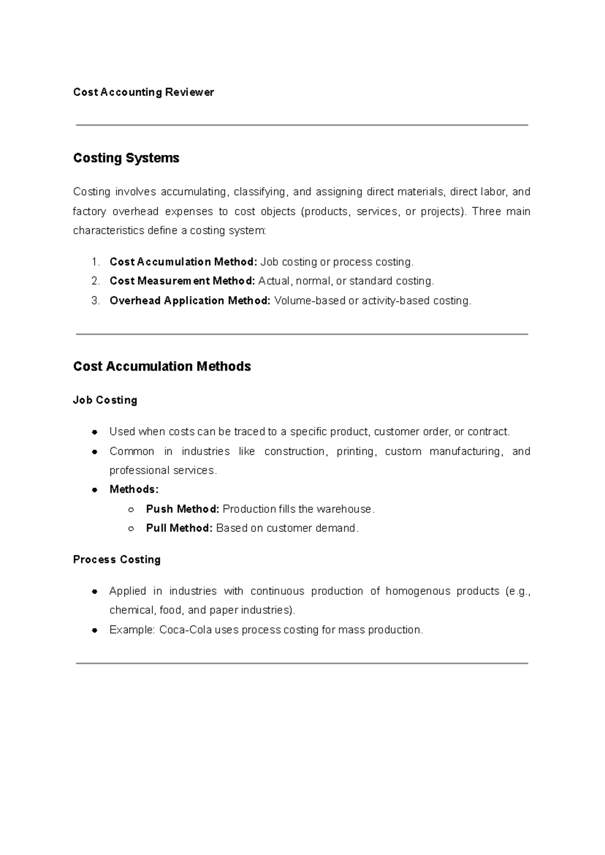 Strategic COST Reviewer - Cost Accounting Reviewer Costing Systems ...