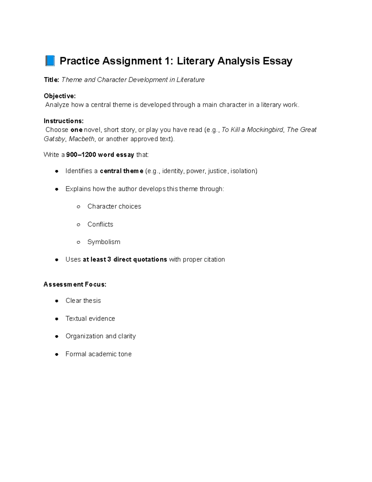 Untitled document - Effective Writing assignment - 📘 Practice ...