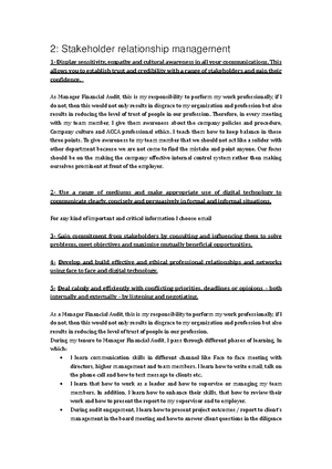 ACCA - per objectives - Ethics and Professionalism - ACCA Performance ...