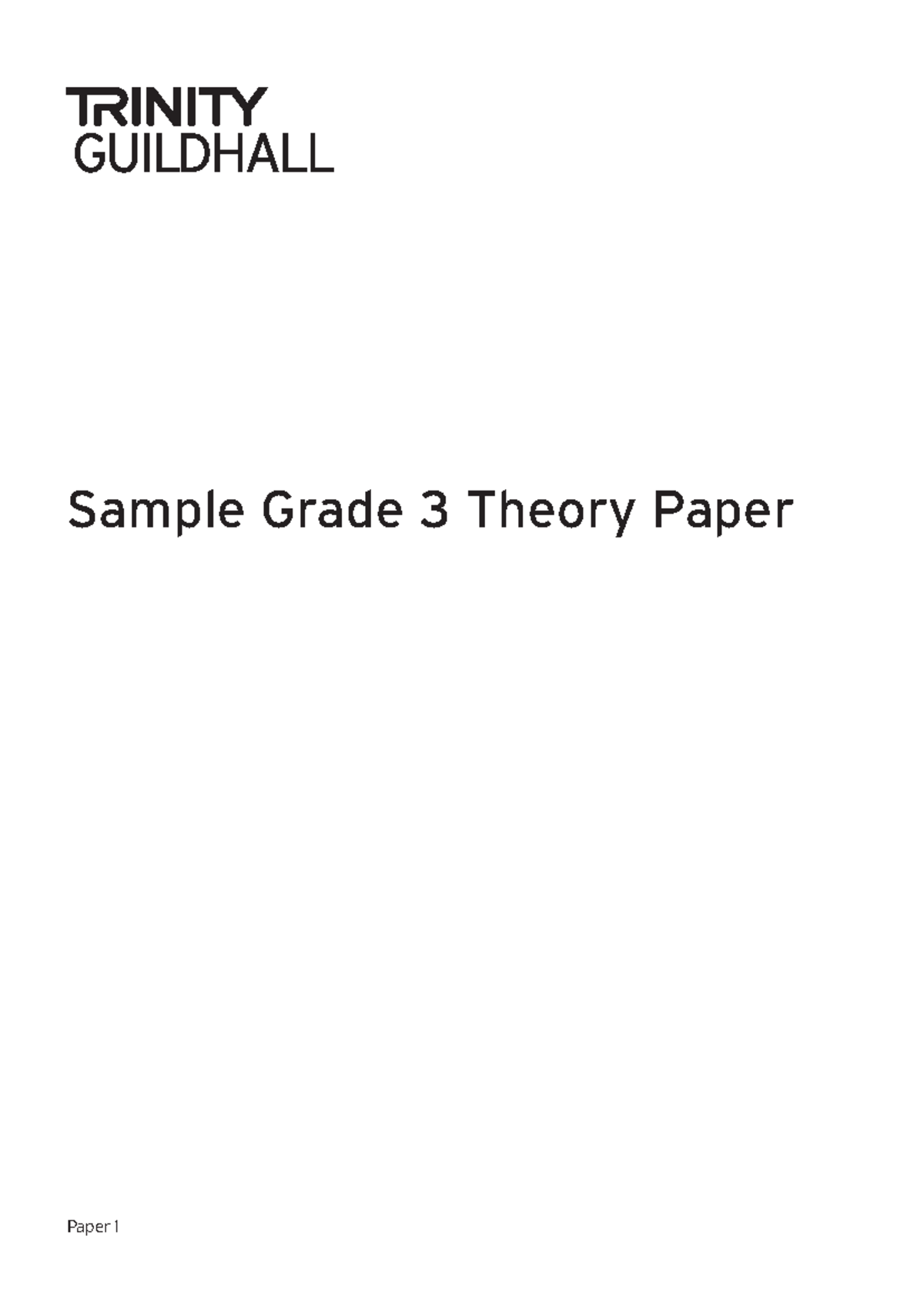 Grade 3 Sample Paper 1 FOR WEB - Sample Grade 3 Theory Paper Paper 1 ...