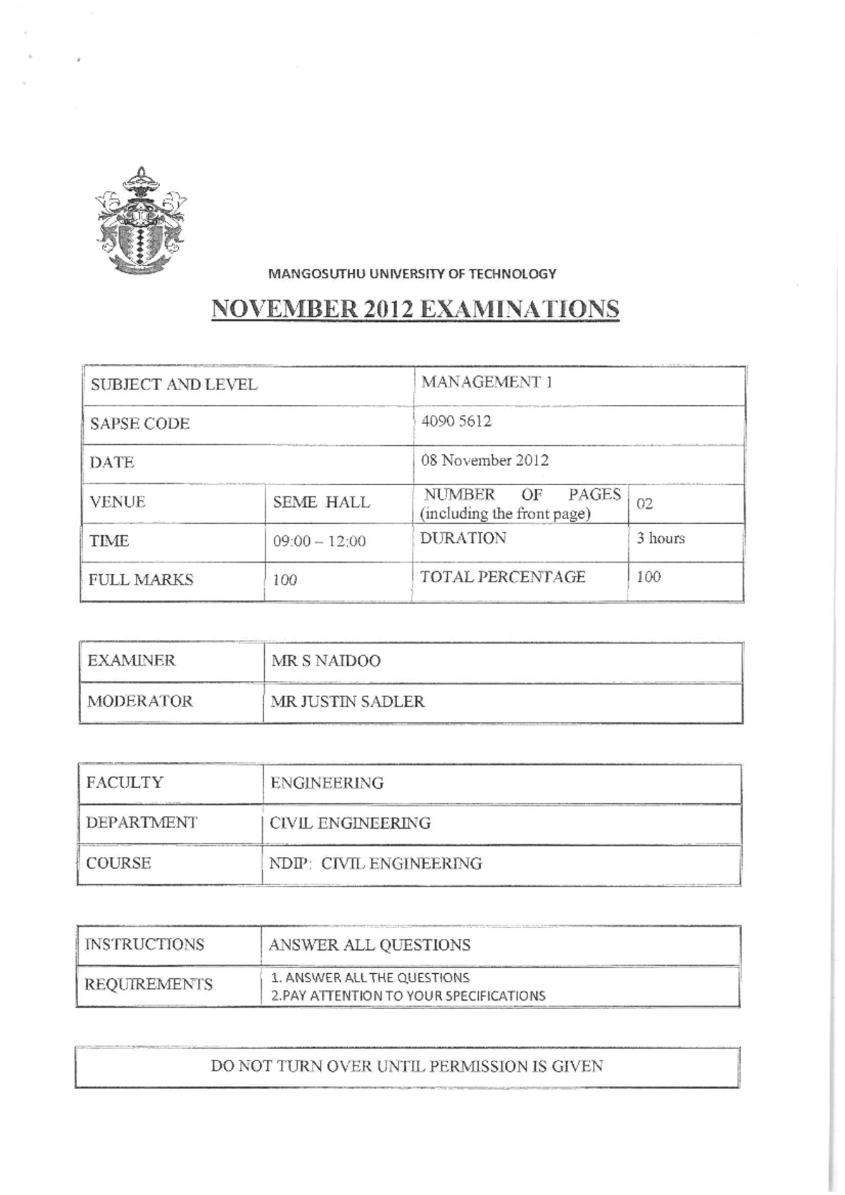 Management exam - Exam preparation - MASK211 - Studocu