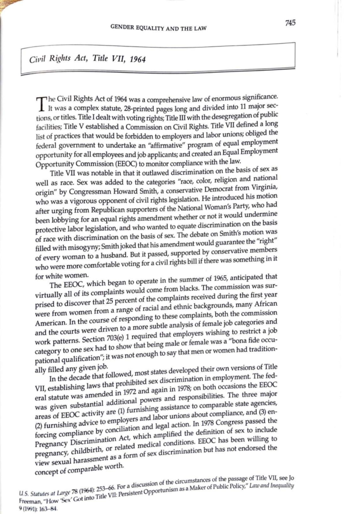 Title IX and Gender Equality: Transformations and Challenges (745 ...