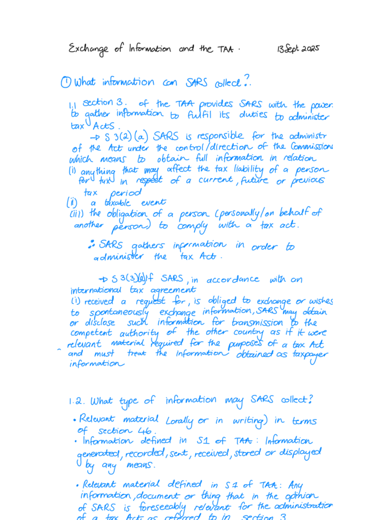 Exchange of Information and the TAA: SARS Collection Powers Explained ...