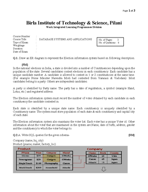 Database Systems and Applications: ER Diagrams & SQL Queries (DBSA 4) - Studocu