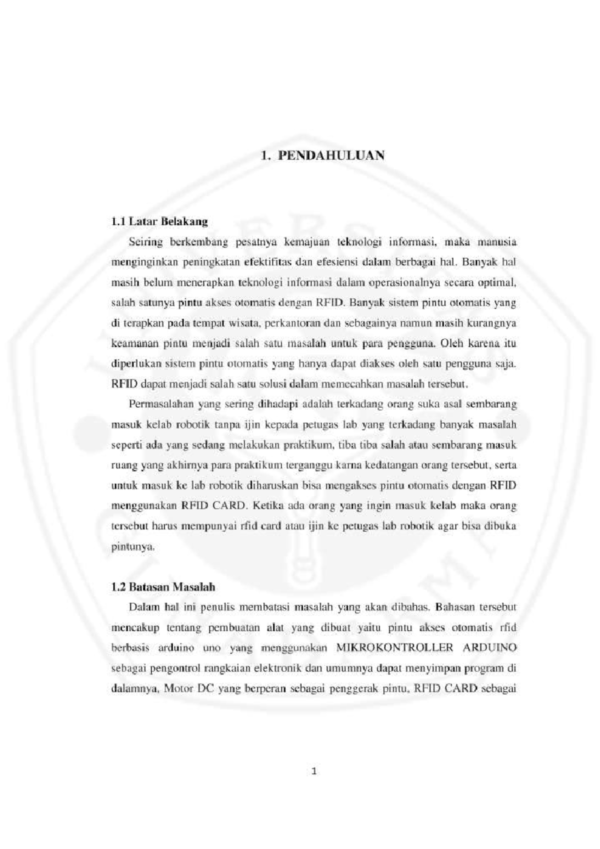Chapter 1 Arduino Uno Based Rfid Automatic Access Door Pemrograman