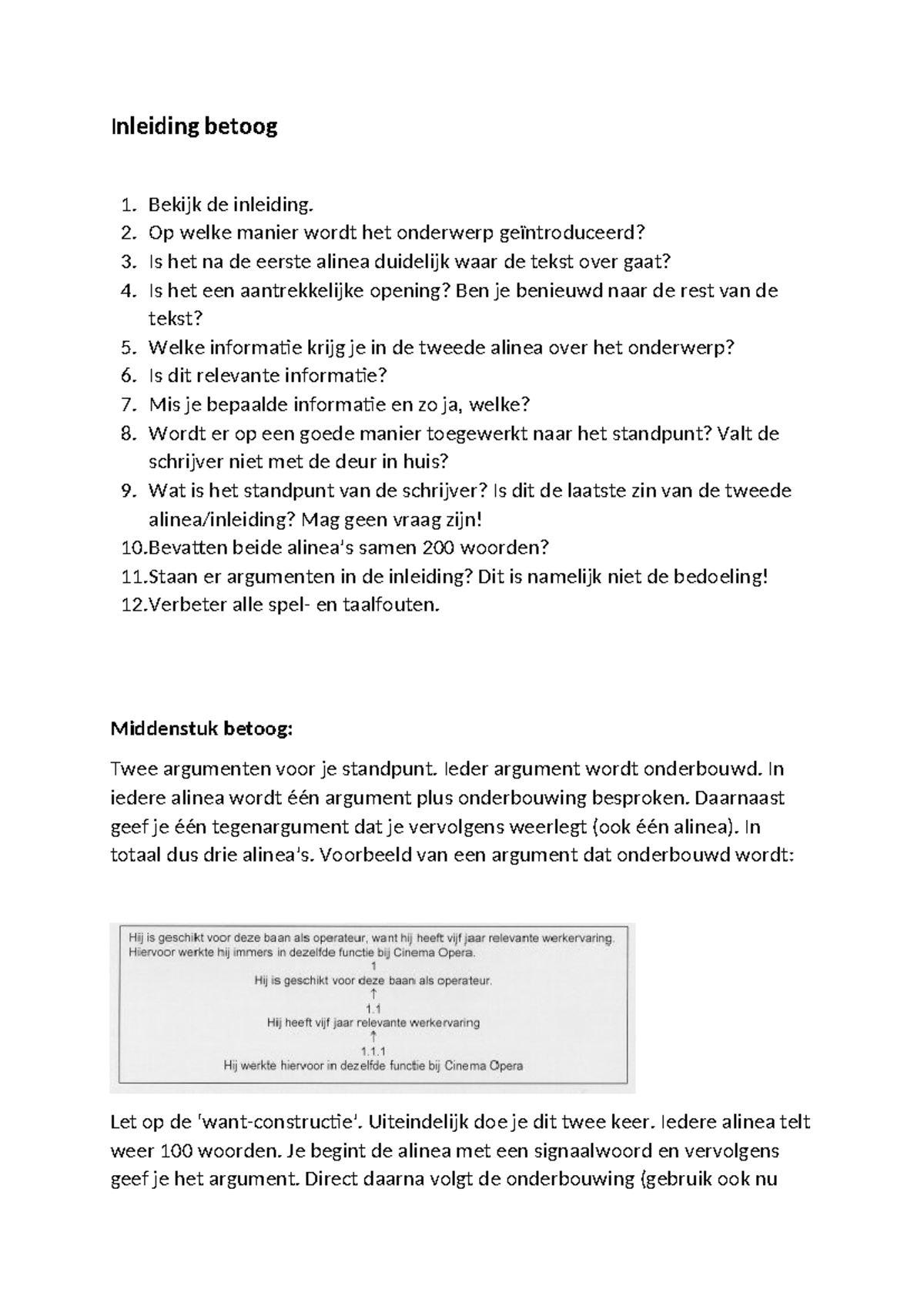 Structuur van een Betoog - 5 Havo Essay Notes - Studeersnel