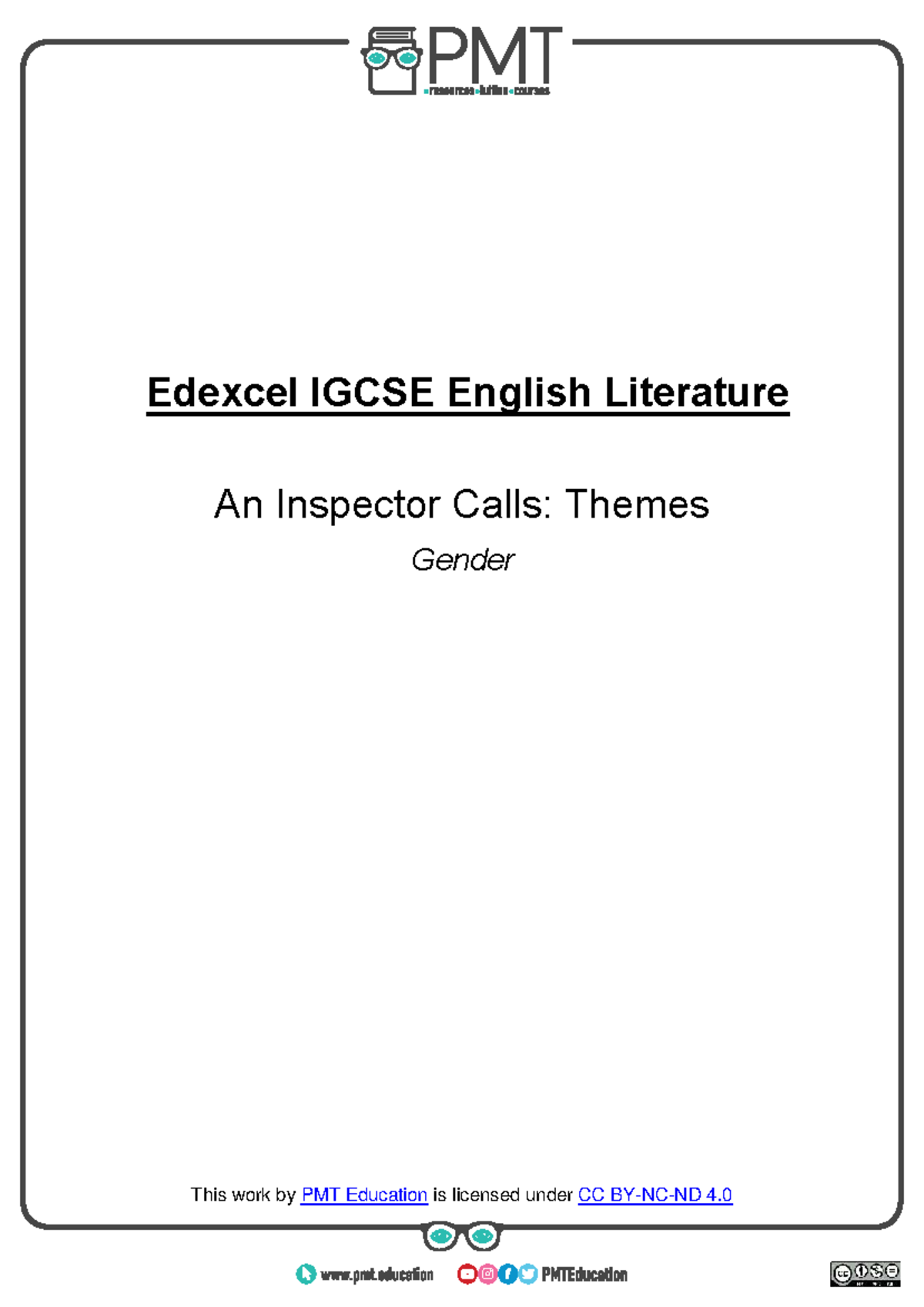 Edexcel IGCSE English Literature: An Inspector Calls - Gender Themes ...