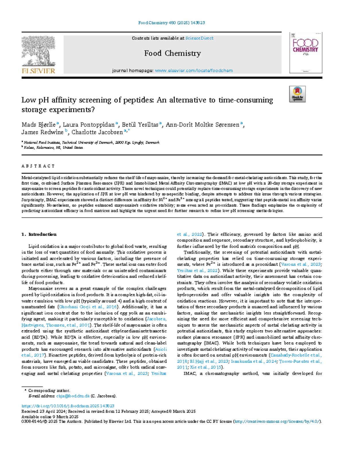 Low pH Affinity Screening of Peptides for Antioxidant Activity in Food ...