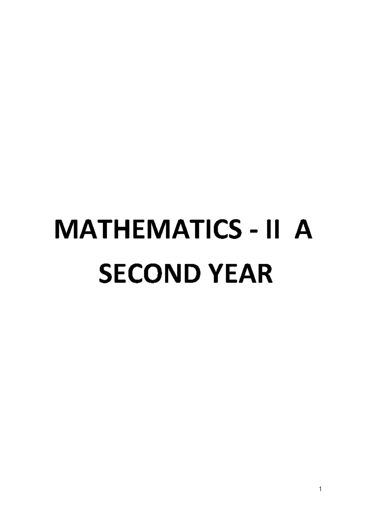 2nd Year Mathematics II A IPE Study Material: Complex Numbers & More ...
