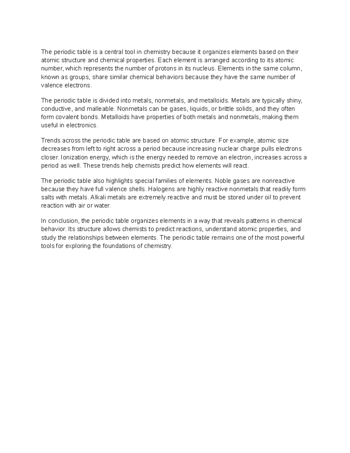 Chemistry 101: Understanding the Periodic Table and Its Trends ...