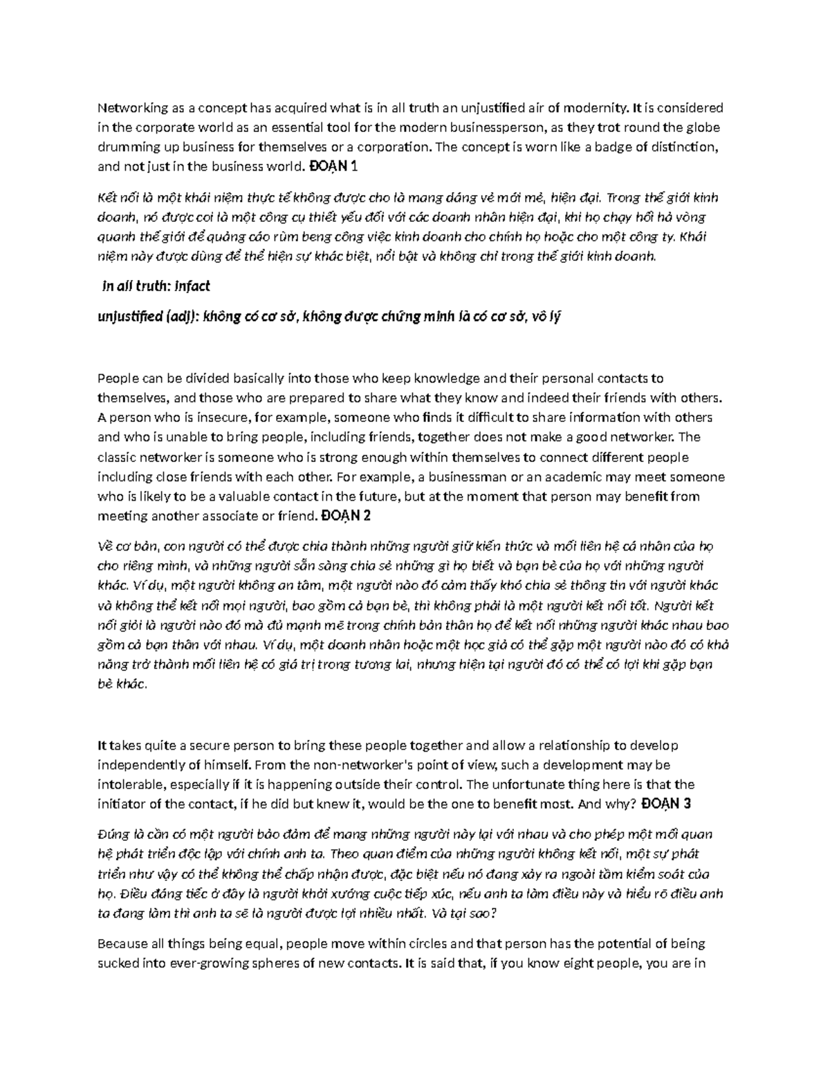 Networking - Java: Understanding Modern Connections in Business and Academia - Studocu