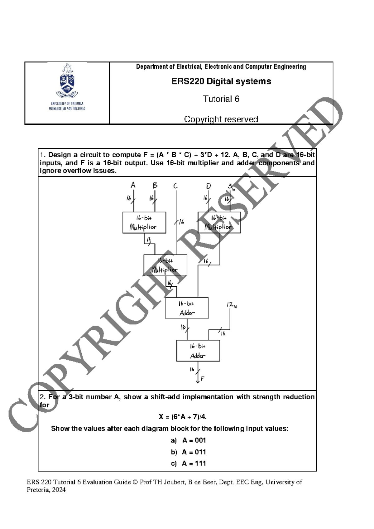 ERS220 Tut6 Eval Gde - TUTORIAL 6 - ERS 220 Tutorial 6 Evaluation Guide ...