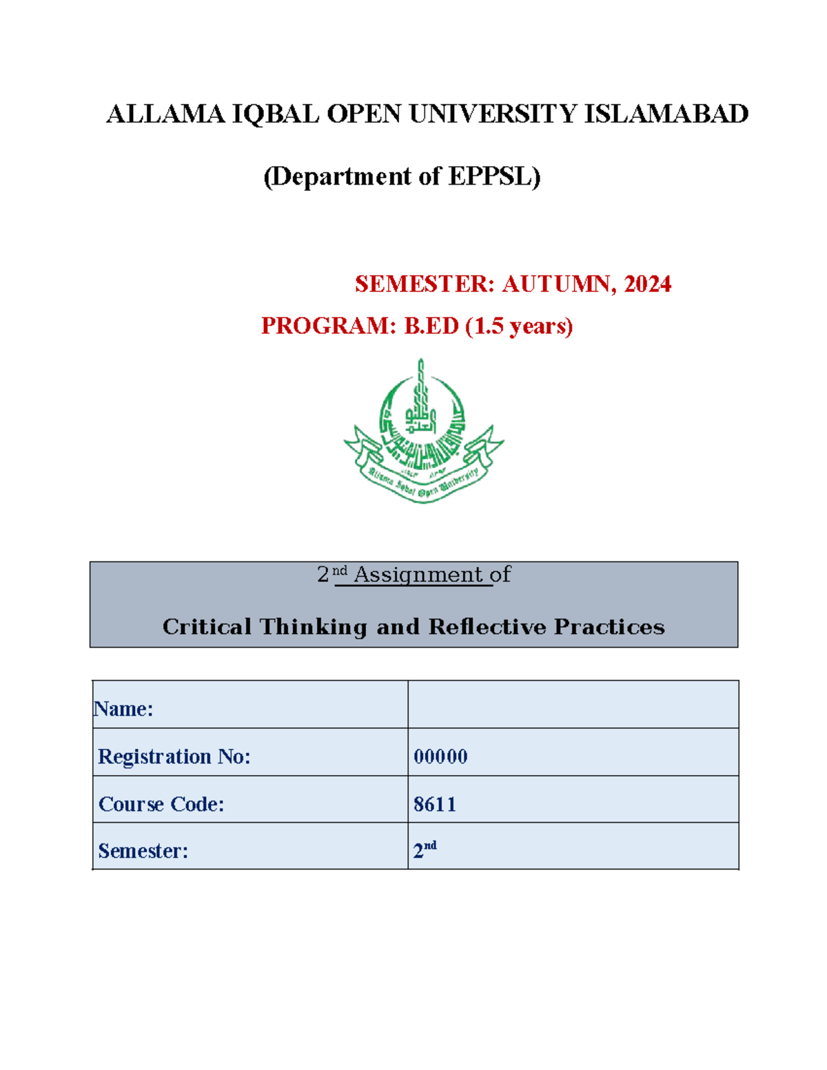 8611 - Critical Thinking & Reflective Practices: Research & Action ...