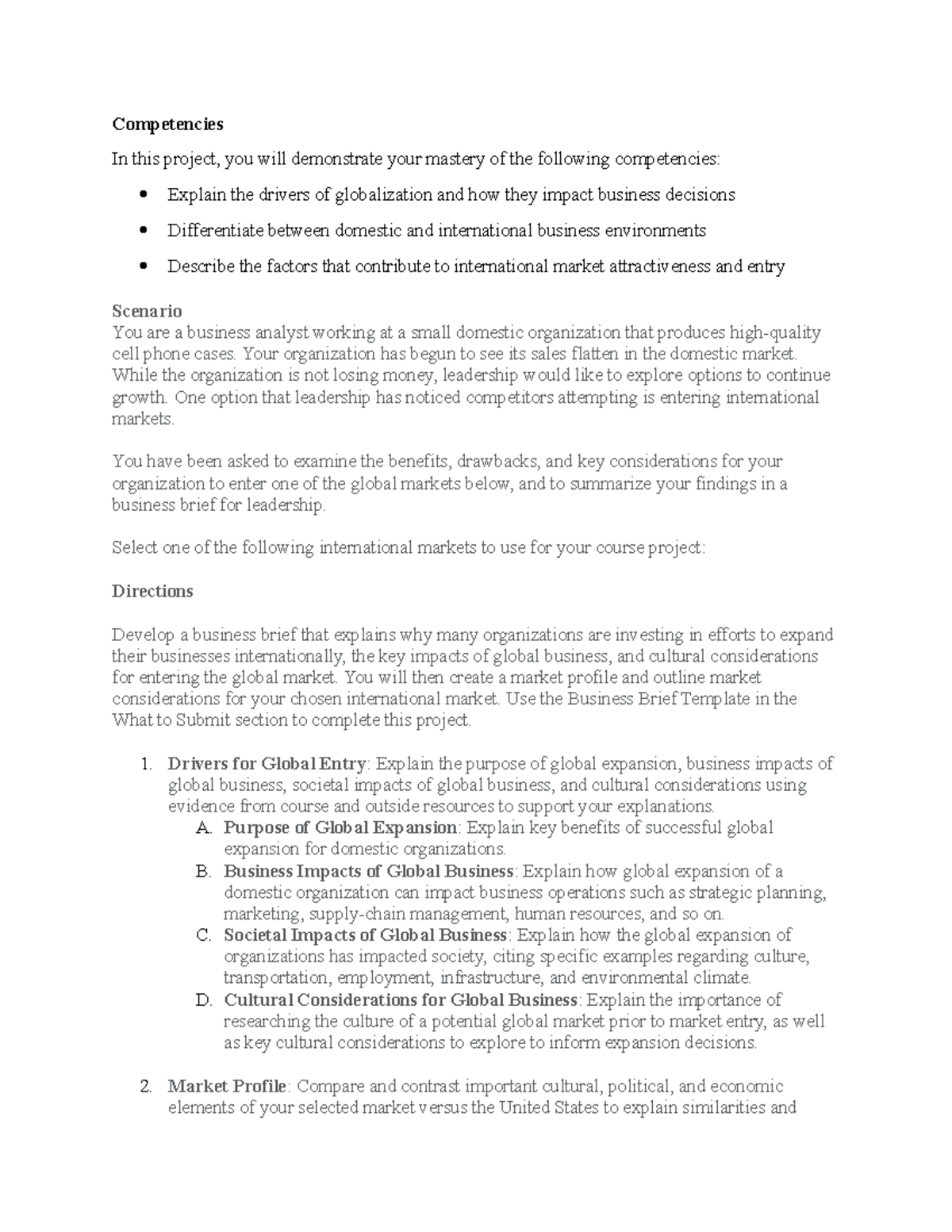 Module 7 Final Project: Global Business Expansion Analysis - Studocu