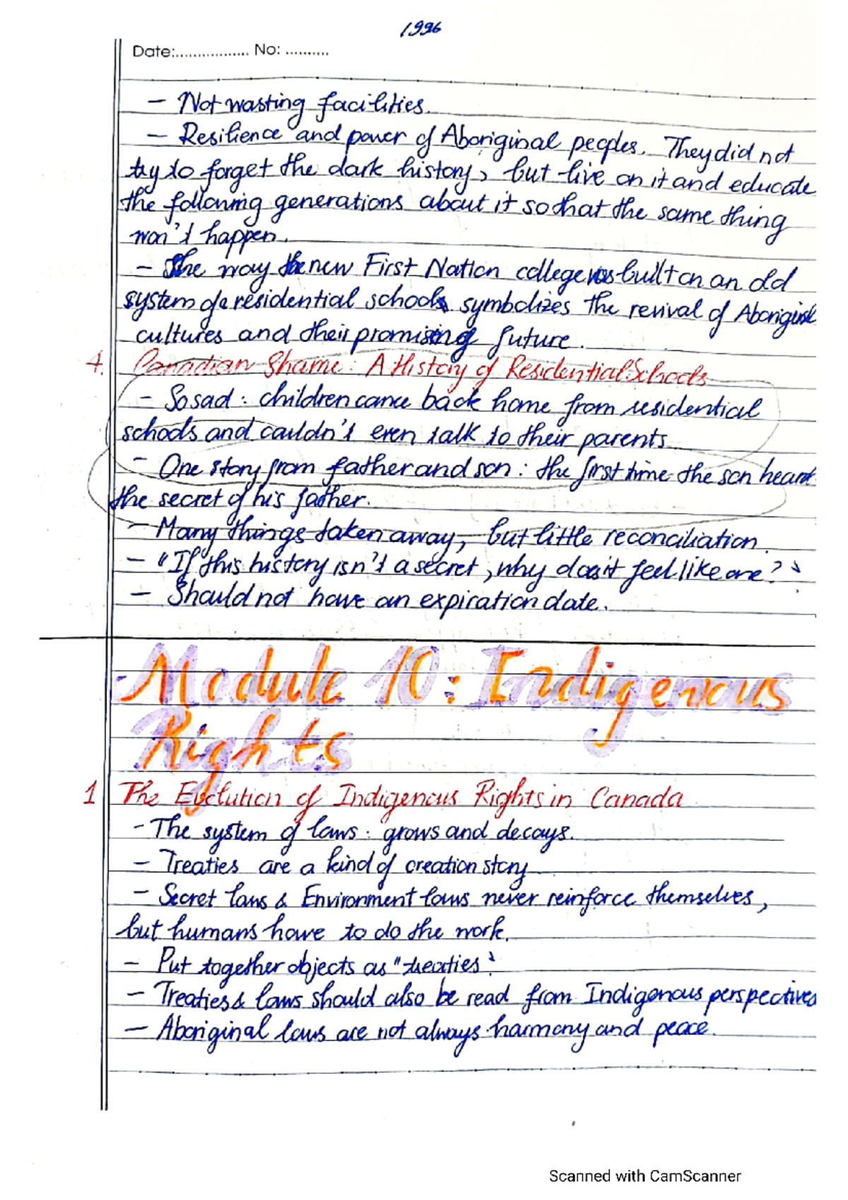 Module 10: Indigenous Rights - INDG 1001H - Studocu