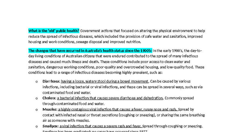 HHD UNIT 3 Outcome 2 - SAC 2: Public Health and Biomedical Approaches ...