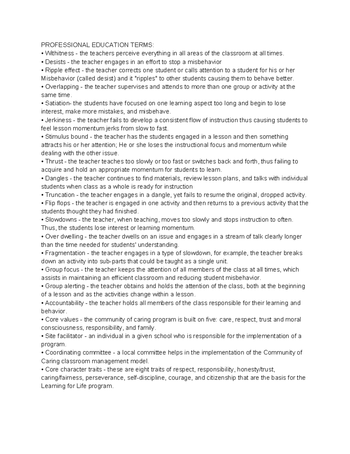 LET Review Notes for Professional Education - Prof. Ed - Studocu