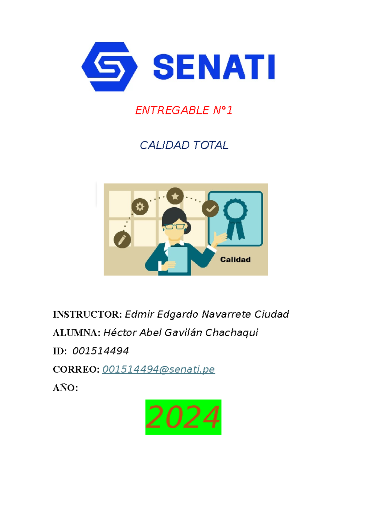 Entregable N°1 C Alidad Total Hector Gavilan - ENTREGABLE N° CALIDAD ...