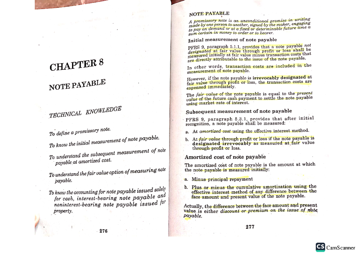 Chapter 8 - Notes Payable - Intermediate Accounting - Studocu