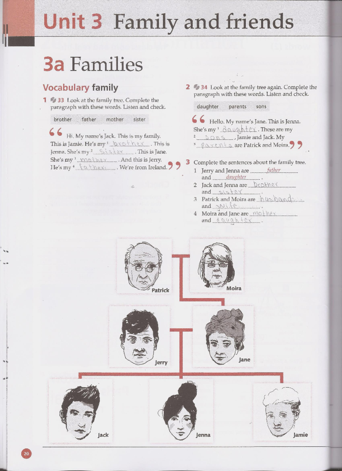 Unit 3 Families Vocabulary & Family Tree Exercises - Studocu