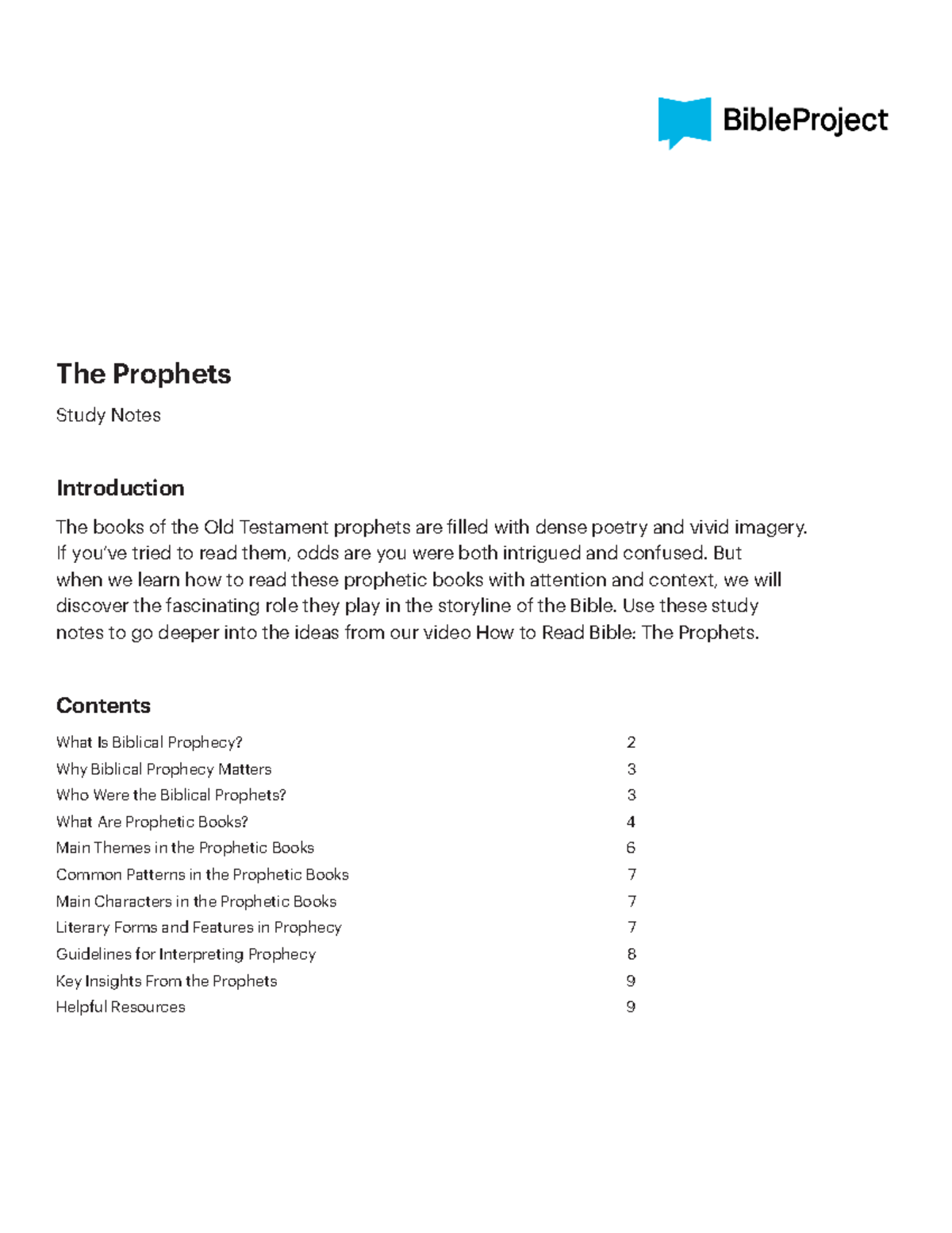 The Prophets (OT) Study Notes: Exploring Biblical Prophecy and Themes ...