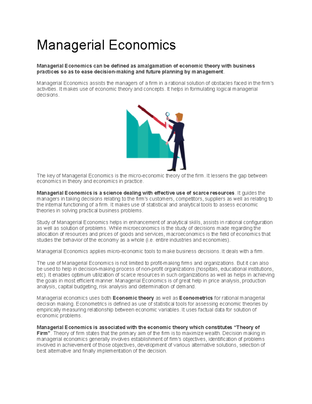 Managerial Economics - notes - Managerial Economics Managerial ...