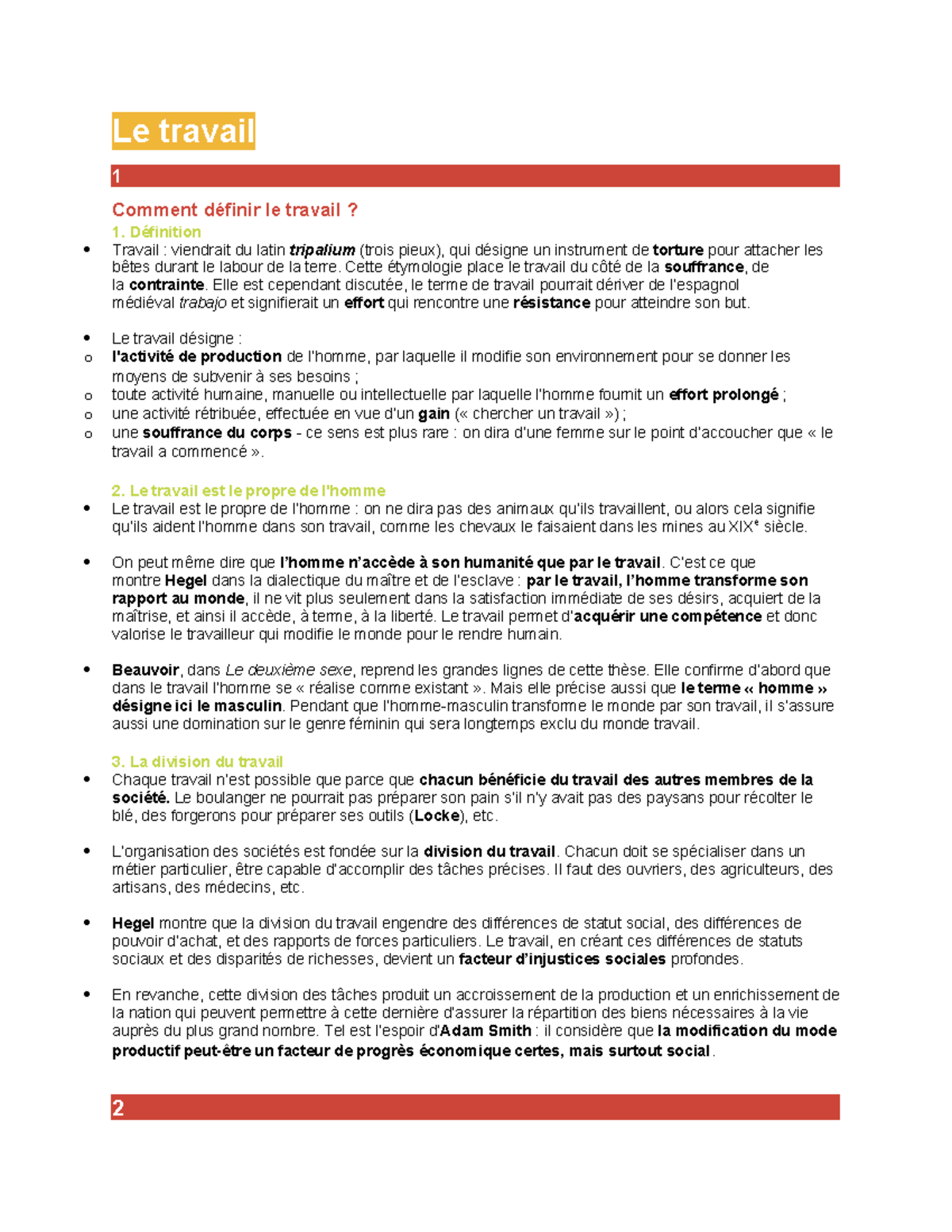 Les concepts du travail : Définition, contraintes et rôles sociaux ...