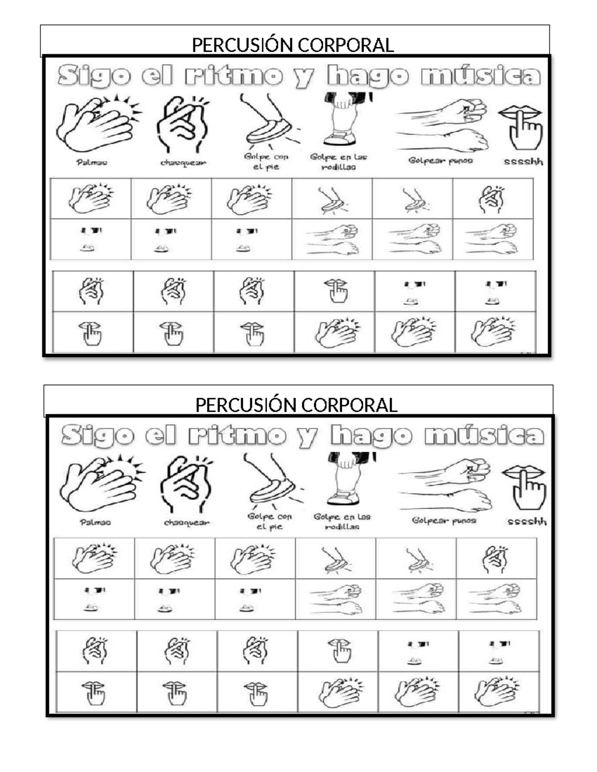 Percusion Corporal - - Studocu