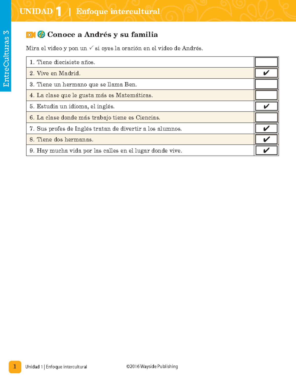 EC L3 U1 Enfoque Intercultural -SE- 2 - EntreCulturas 3 UNIDAD 1 ...
