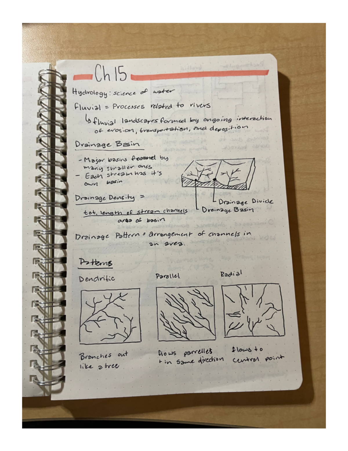 Ch15 - Hydrology: Fluvial Processes & Drainage Patterns - GEOG 1A - Studocu