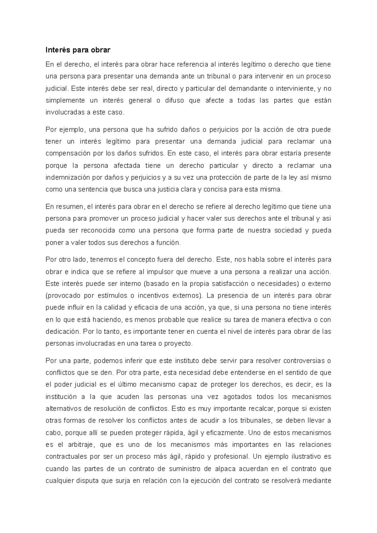 Interés para Obrar y Legitimación en Derecho: Conceptos Esenciales ...
