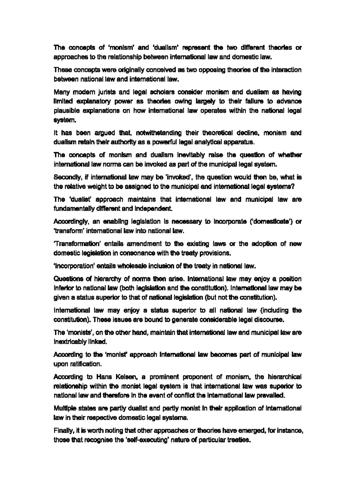 Monism vs Dualism in International and Domestic Law - HR LAW Analysis ...
