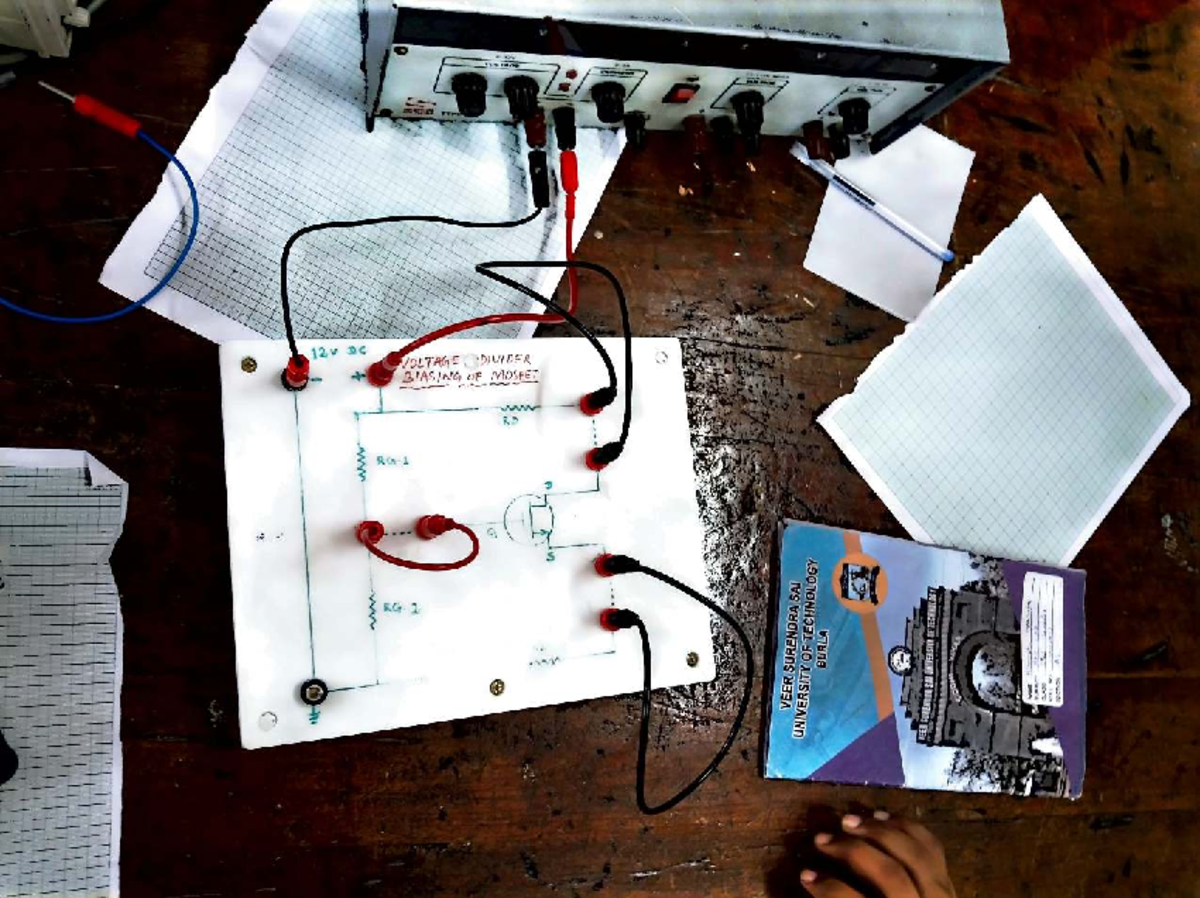 12V DC Voltage Divider Biasing of MOSFET - AEC Experiment - Studocu