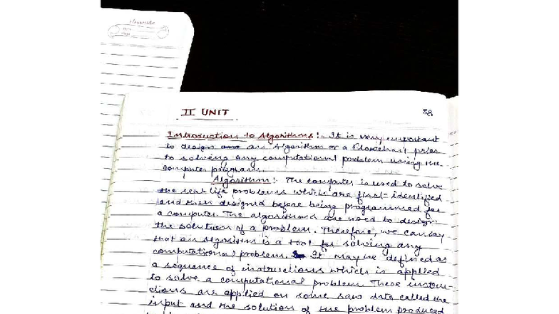 II UNIT 38: Introduction to Algorithms and Programming Concepts - Studocu