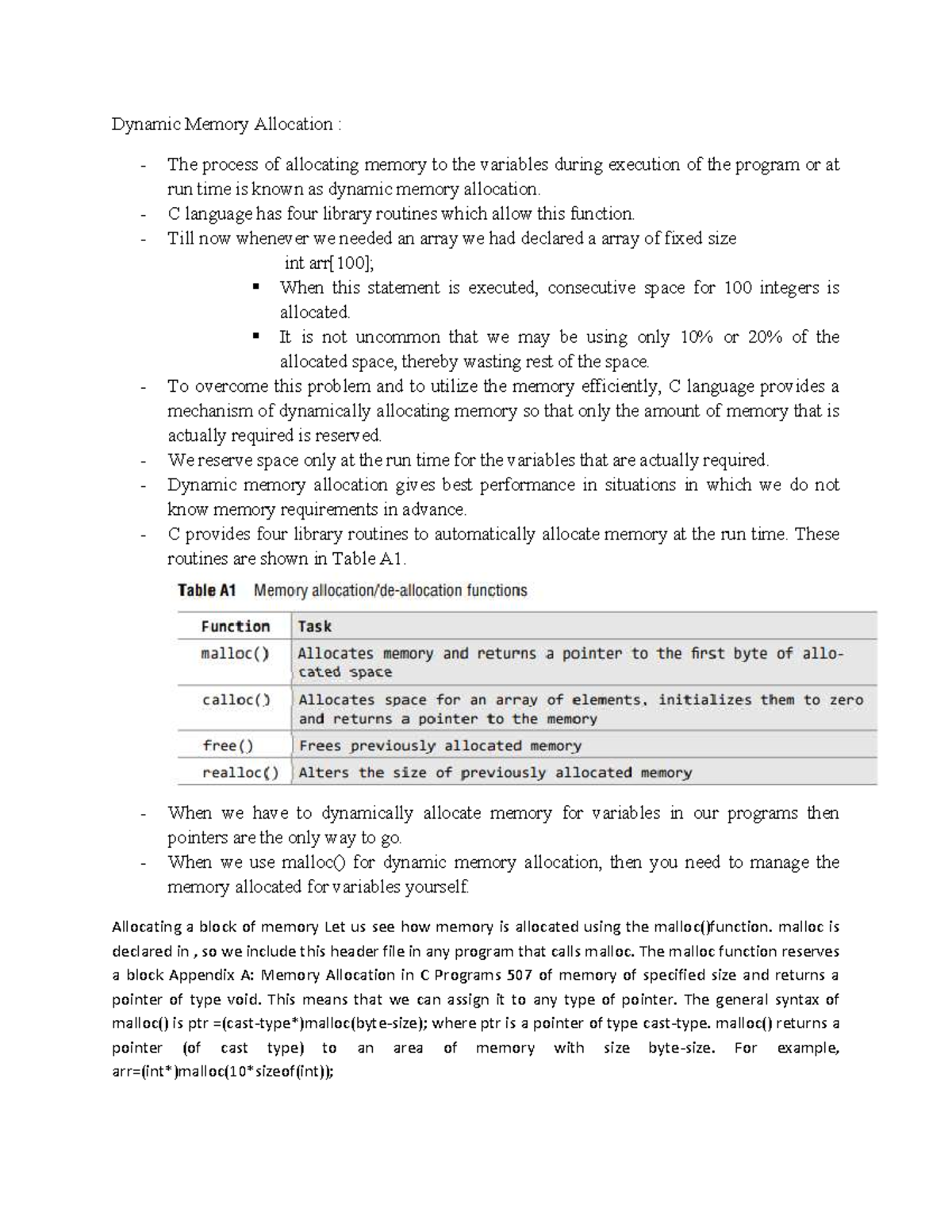 Dynamic Memory Allocation in C: Understanding Malloc() and Pointers ...