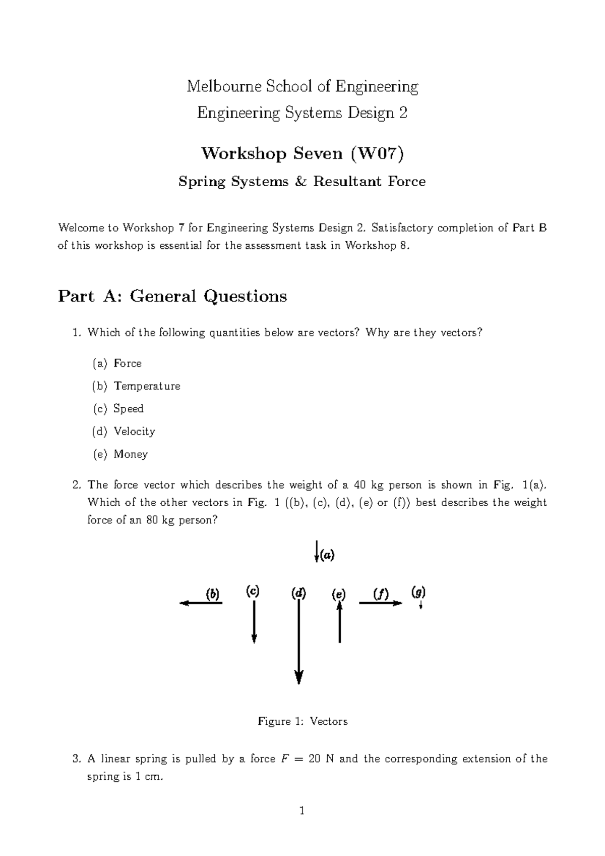 Engineering Systems Design 2 Workshop Seven - Studocu